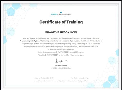 Bhavithareddy Koki On Linkedin 🥳🥳 I Recently Completed The Programming