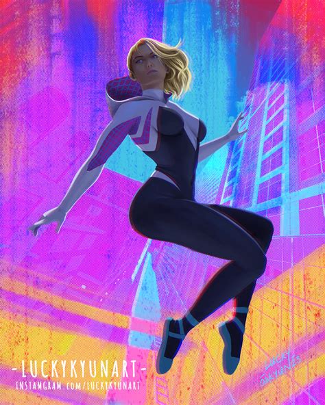 Spider Gwen By Luckykyunart On Deviantart