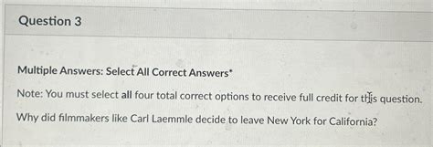 Solved Question 3multiple Answers Select All Correct