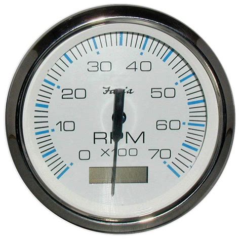 Faria Chesapeake White Ss 4 Tachometer Hourmeter 7000 Rpm 33840