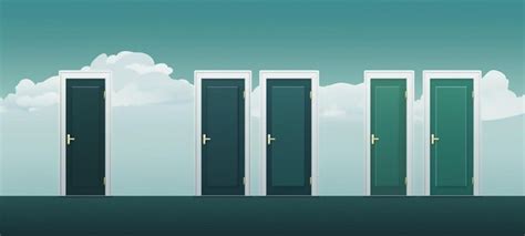 Premium Vector Door Room Open Entrance Doorway Exit Illustration Freedom Concept Wall Frame