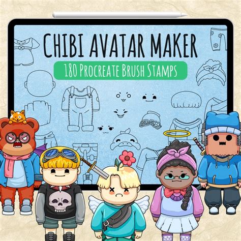 Procreate Chibi Stamps Etsy