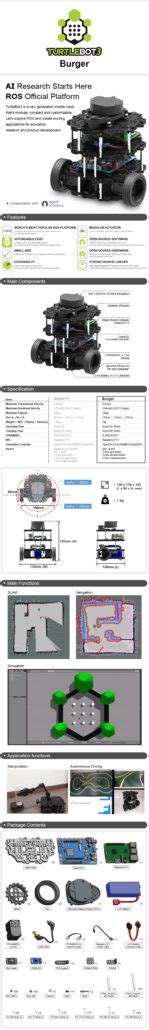 TurtleBot Burger TB ROS Based Mobile Robot Tribotix