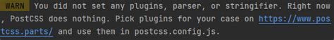 Nuxt Postcss Warning 문구 해결하기