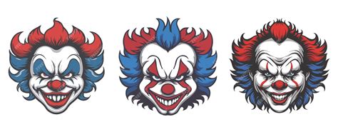 Злой клоун иллюстрация мультфильм изолированный на белом генеративном Ai Премиум Ai