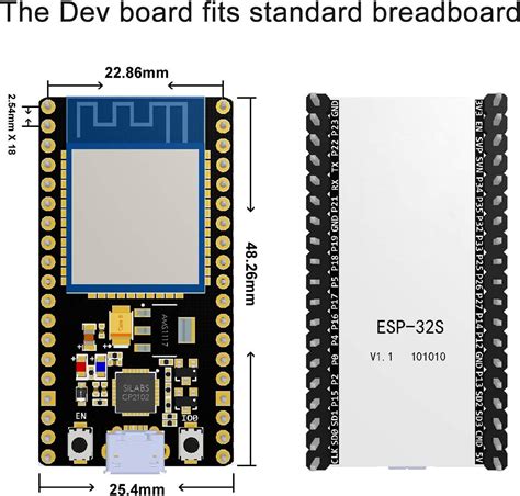 Aokin ESP32 Development Board WiFi Bluetooth Dual Core Microcontroller 3 Pcs