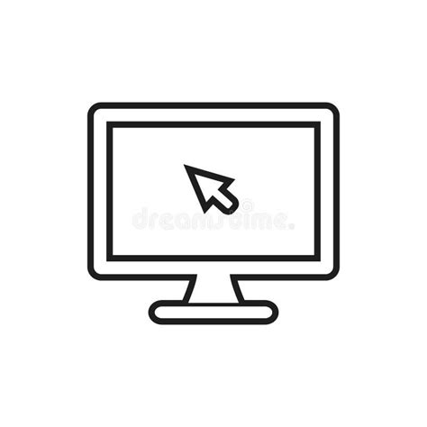 Computer Navigation Line Icon Stock Vector Illustration Of Direction Symbol 196402871