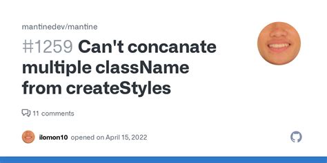 Cant Concanate Multiple Classname From Createstyles · Issue 1259 · Mantinedevmantine · Github
