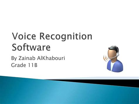 Voice Recognition Software Pptx Technology And Computing