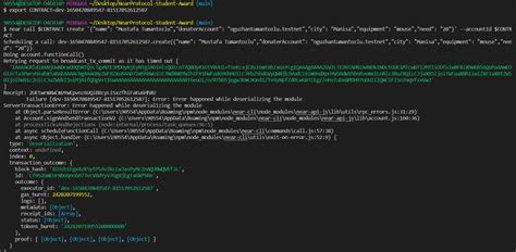 Nearprotocol How Can I Fix Error Happened While Deserializing The