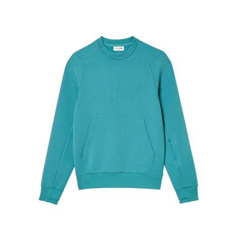 라코스테 액티브 더블 페이스드 크루넥 스웨트셔츠 블루 Lacoste Kream