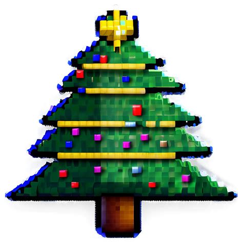 Download Pixelated Christmas Tree Png Wbt