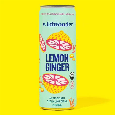 Wildwonder Lemon Ginger Sparkling Antioxidant Drink 355ml Single Ca Lucifers House Of Heat