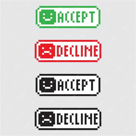 픽셀 아트 Ui용으로 설정된 버튼 프리미엄 벡터