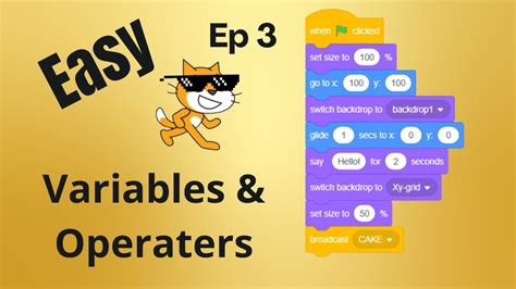Scratch Tutorial 3 Variables And Operators Youtube