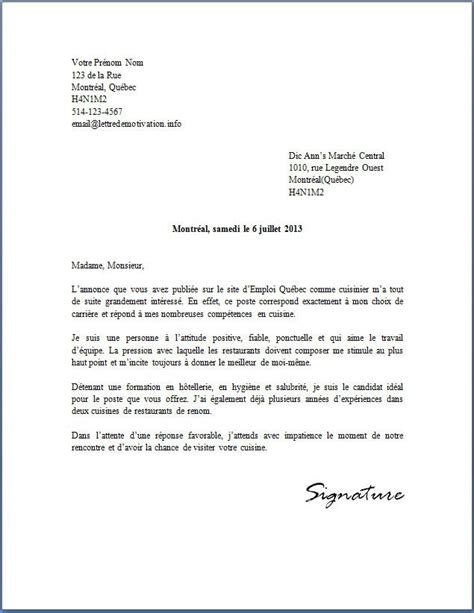 Lettre De Motivation Cuisinier Collectivité Laboite Cvfr