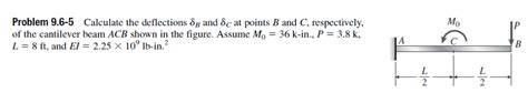 Solved Mo Problem Calculate the deflections δB and δC Chegg