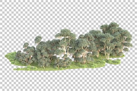 투명 한 배경 3d 렌더링 그림에 고립 된 단풍 섬 프리미엄 Psd 파일