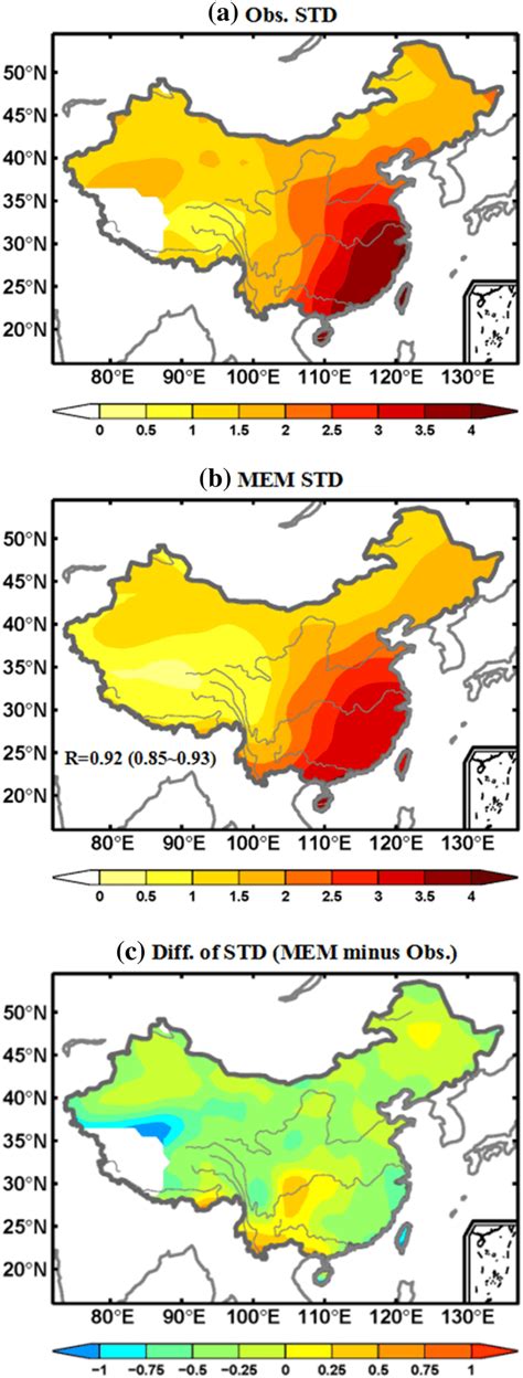 Standard Deviation Std Mm Derived From A The Observations Obs