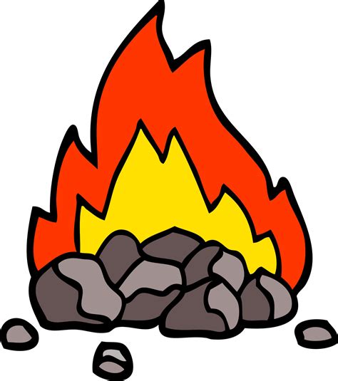 Hand Drawn Doodle Style Cartoon Burning Coals 12275755 Vector Art At
