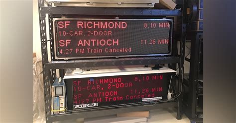 Bart Adds New Fleet Of The Future Tracker And Cancelled Train Notice To Digital Platform Signs