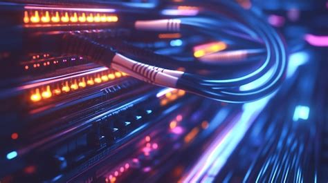 Network Switch Computer Server Cable Premium Ai Generated Image