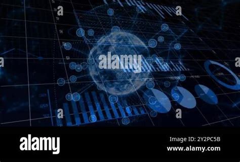 Visualizing Global Data With Animated Digital Graphs And Charts Analytics Statistics