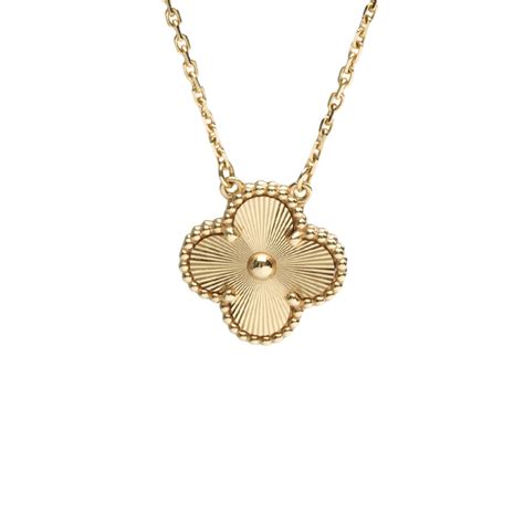 옐로우 골드 기요세 18k 빈티지 알함브라 목걸이 리본즈reebonz