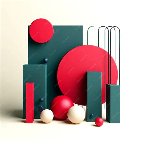 The Intersection Of Art And Geometry In 3d Shape Premium Ai Generated Image