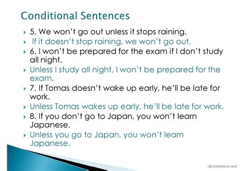 Conditional Sentences Exercises Gene English ESL Powerpoints