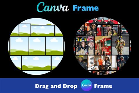 Circle Square Canva Frame Collage Graphic By Rosey Designs Galore