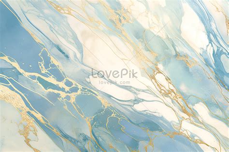 블루 골드 대리석 벽 예술
