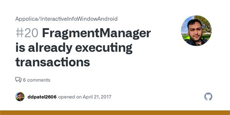 Fragmentmanager Is Already Executing Transactions · Issue 20