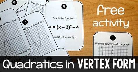 Scaffolded Math And Science Vertex Schmertex Vertex Form Quadratics