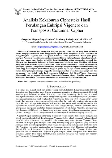 pdf analisis kekaburan cipherteks hasil perulangan enkripsi algoritma