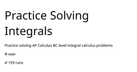 Practice Solving Integrals Workflow Julius Ai
