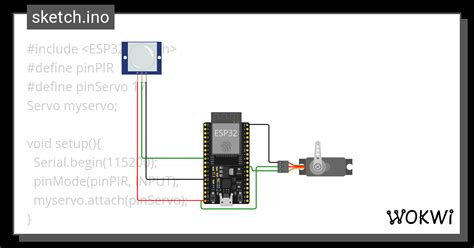 Lab 8 Sensor ตรวจจับ Servo Wokwi Esp32 Stm32 Arduino Simulator