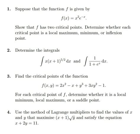 Solved 1 Suppose That The Function F Is Given By F X