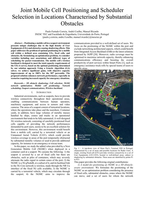 Pdf Joint Mobile Cell Positioning And Scheduler Selection In Locations Characterised By