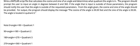 Solved Write A Matlab Script File That Calculates The Cosine