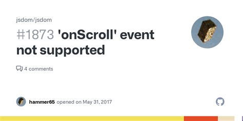OnScroll Event Not Supported Issue 1873 Jsdom Jsdom GitHub
