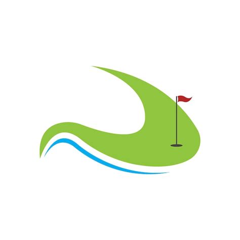 골프 스포츠 로고 디자인 서식 파일 벡터 일러스트 레이 션 프리미엄 벡터