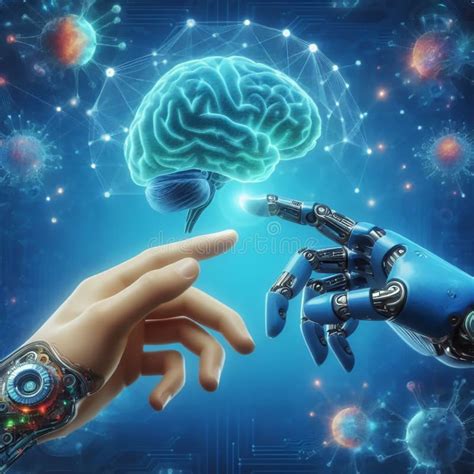 Digital Artistic Representation Of The Human Brain Made By Artificial