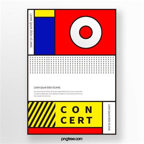 최소 몬드리안 스타일의 콘서트 포스터 템플릿 Psd 다운로드 디자인 자료 다운로드 Mondrian Concert Posters Watch Wallpaper