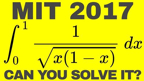 Mit Integration Bee 2017 12 Youtube