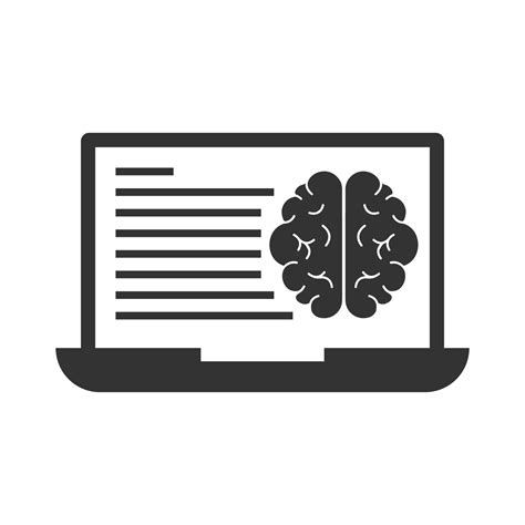 Vector Illustration Of Computer Brain Icon In Dark Color And White Background 26703337 Vector