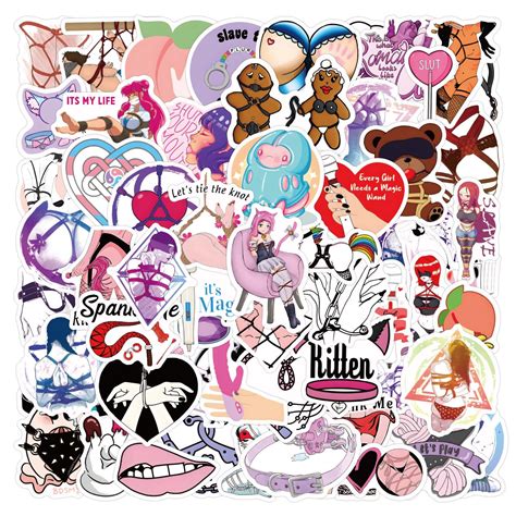 60pcs Sexy Stickers For Adults Dirty Bdsm Stickers For