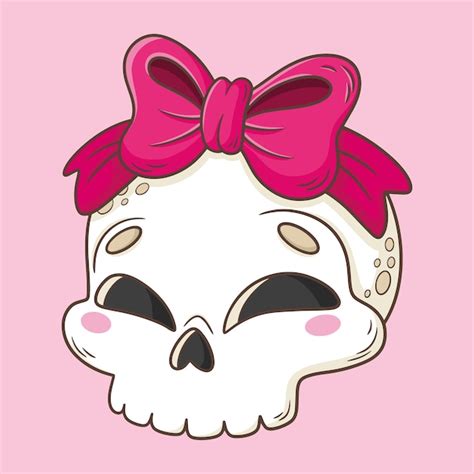 Free Vector Hand Drawn Skull Cartoon Illustration