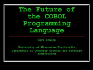 PPT The Future Of The COBOL Programming Language PowerPoint Presentation ID
