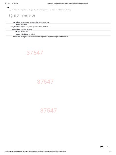 Test Your Understanding Packages Copy Attempt Review Pdf Method Computer Programming